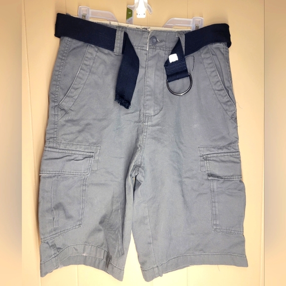Plugg | Shorts | Pluggshorts Mens 3 Gray Khaki Cargo Pockets Distressed ...